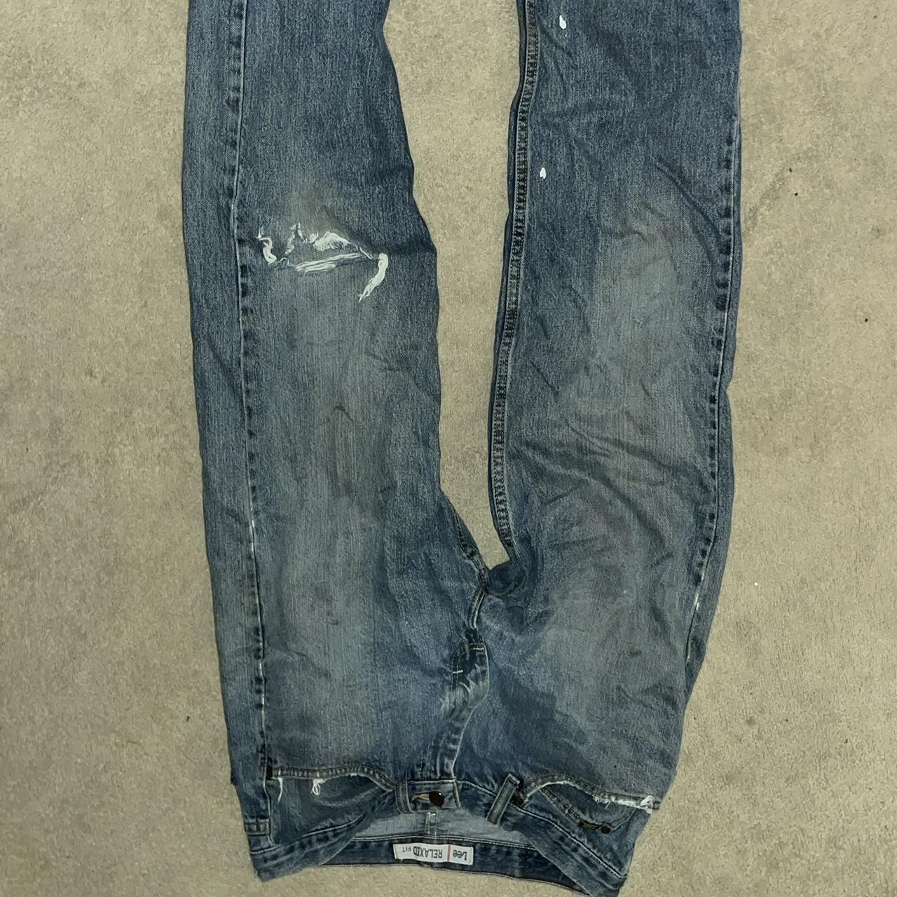 Lee relaxed fit baggy ripped jeans 32x32 Great core... - Depop
