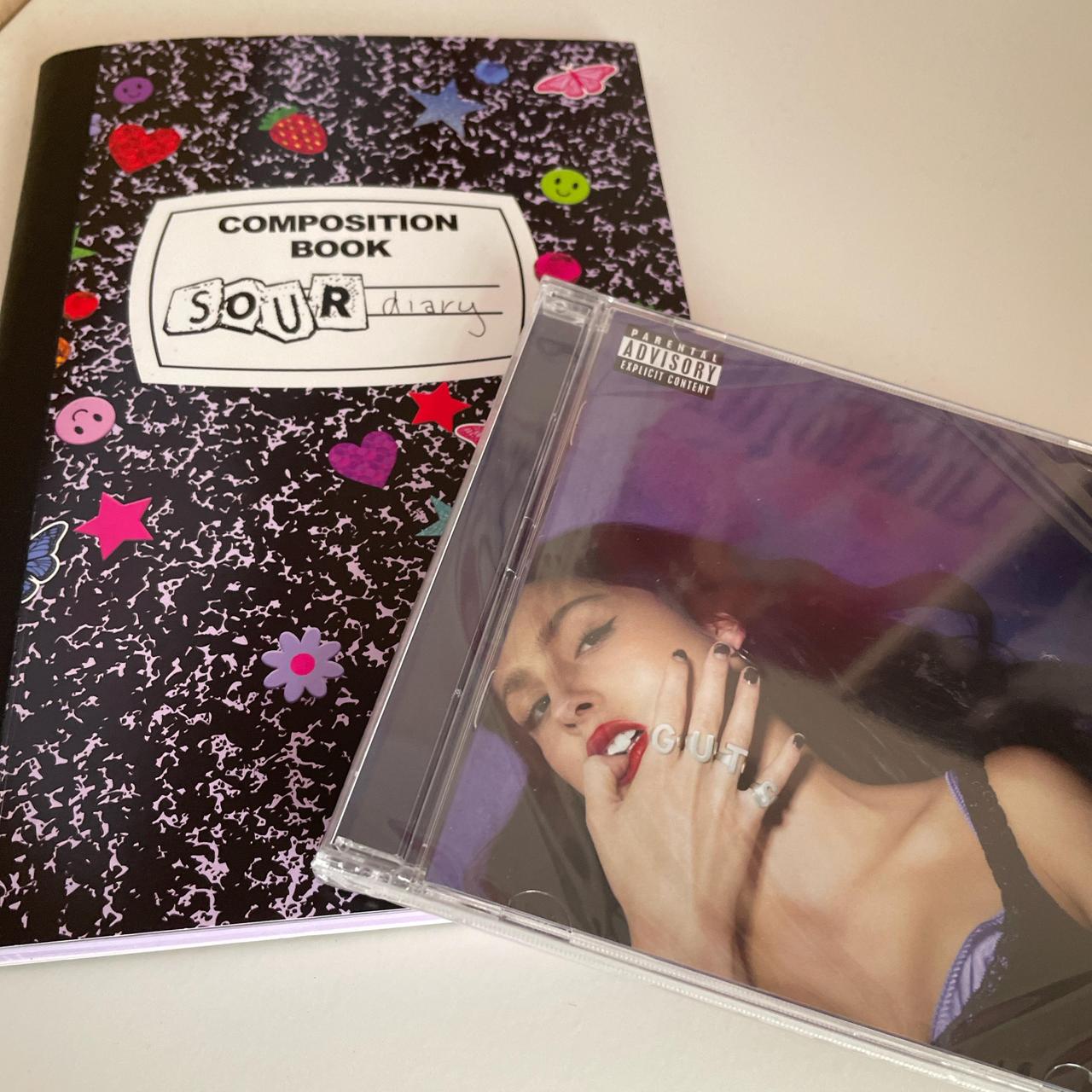olivia rodrigo sour journal + GUTS cd journal... - Depop