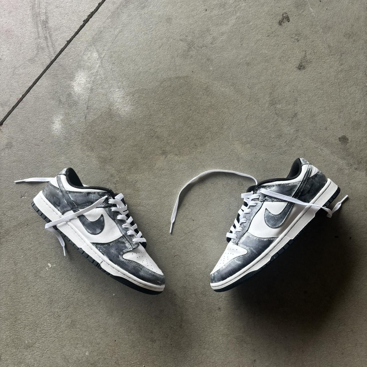 Custom Nike panda dunk worn once no star loss or... - Depop