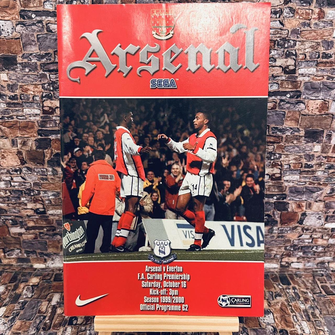 Arsenal 1999/2000 match programme vs Everton Retro... - Depop