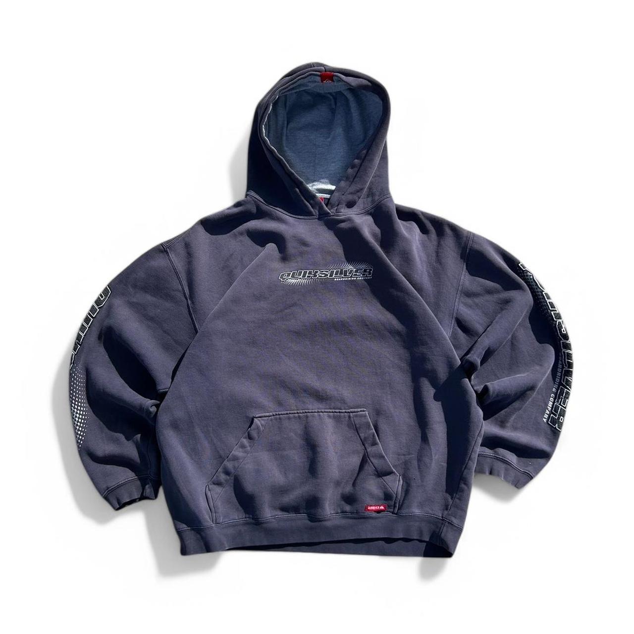 Vintage quiksilver hoodie grail 4 hits Faded grey... | Depop