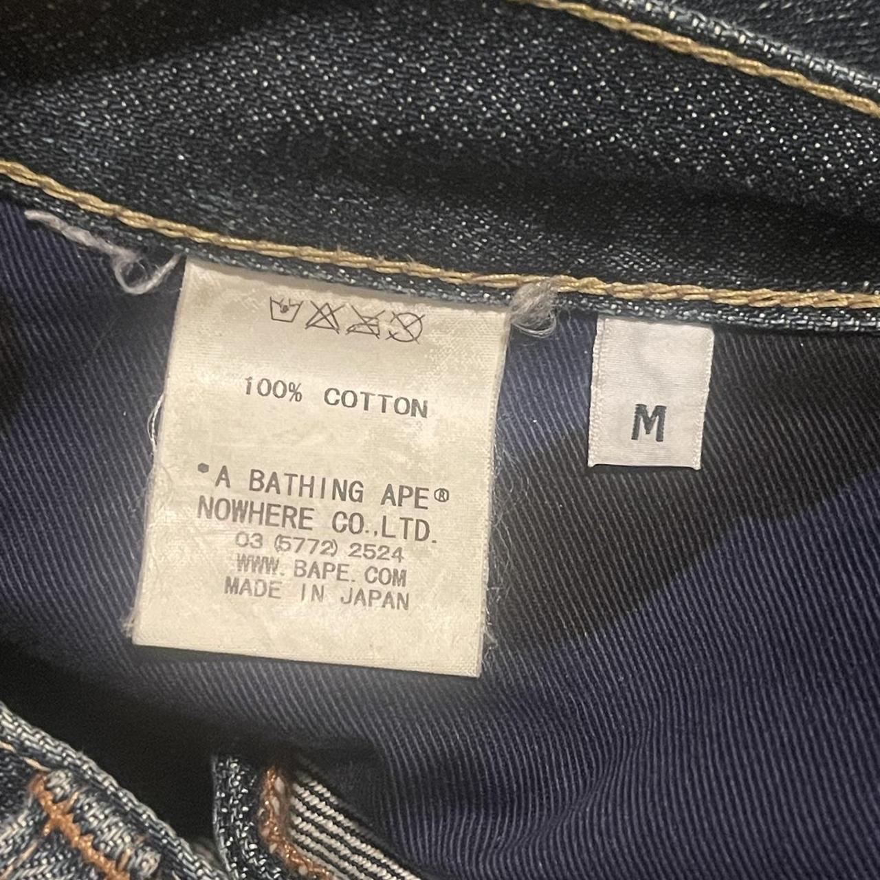 APE SHALL NEVER KILL APE EMBROIDERED JEANS grail... - Depop