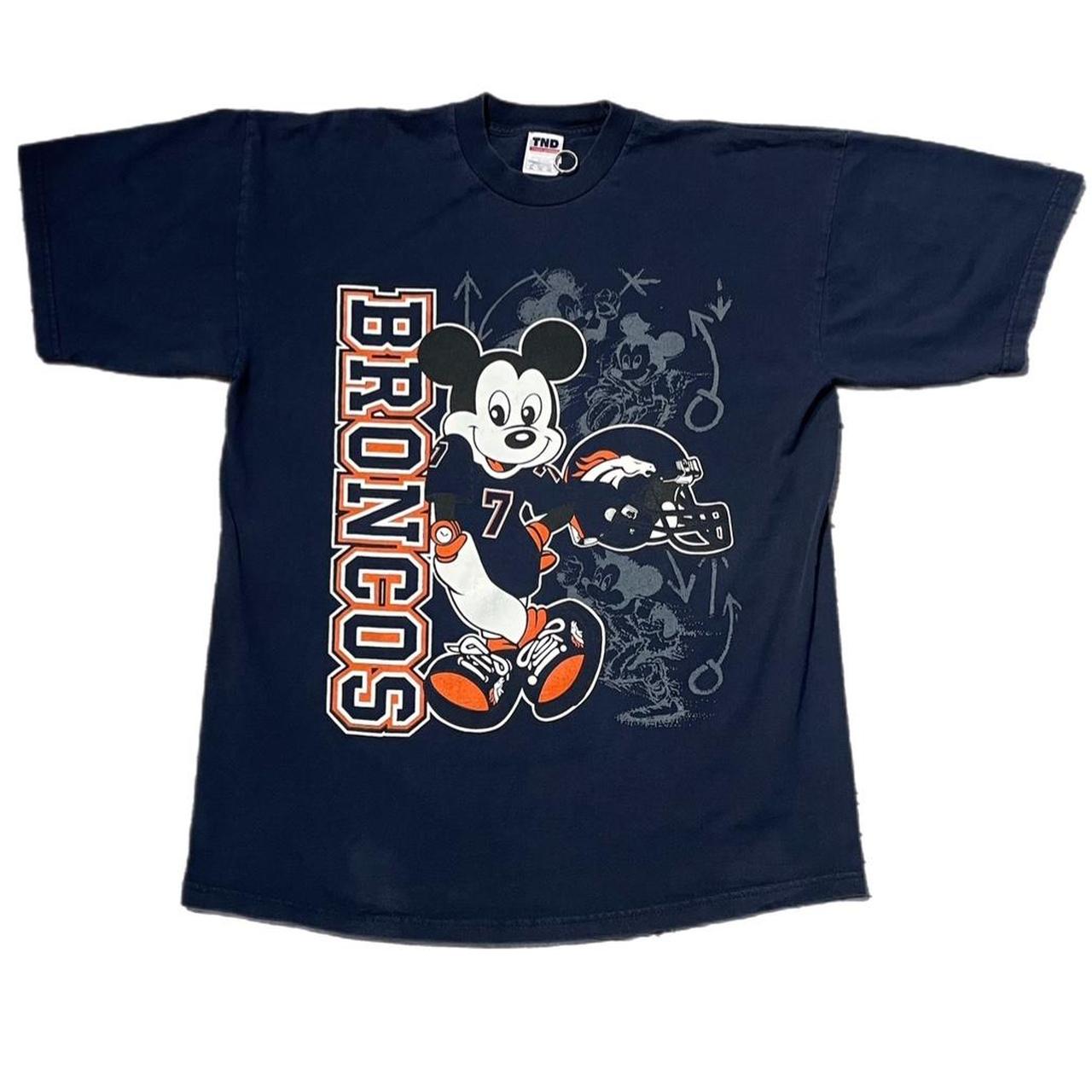 Vintage 90s Mickey Mouse x Denver Broncos NFL... - Depop