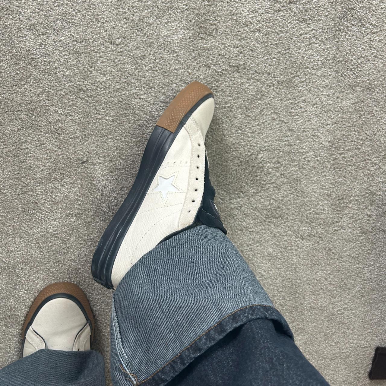 converse, carhartt colab shoe, a really sick skating... | Depop