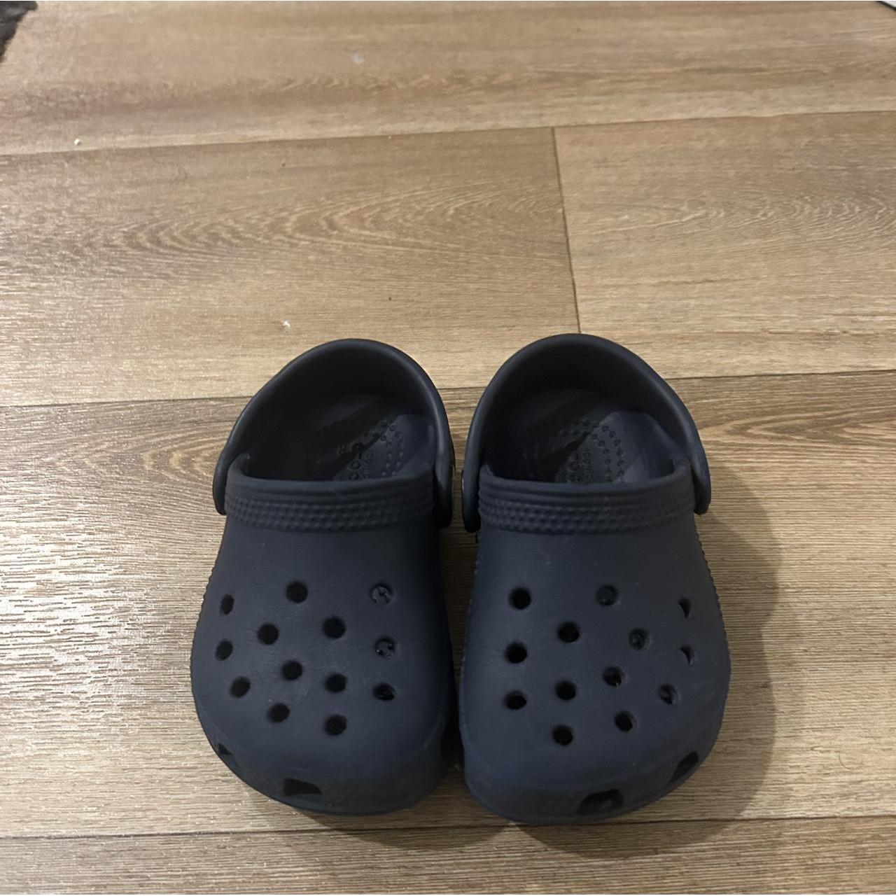 Toddler Navy Blue Crocs - size 6 - Depop