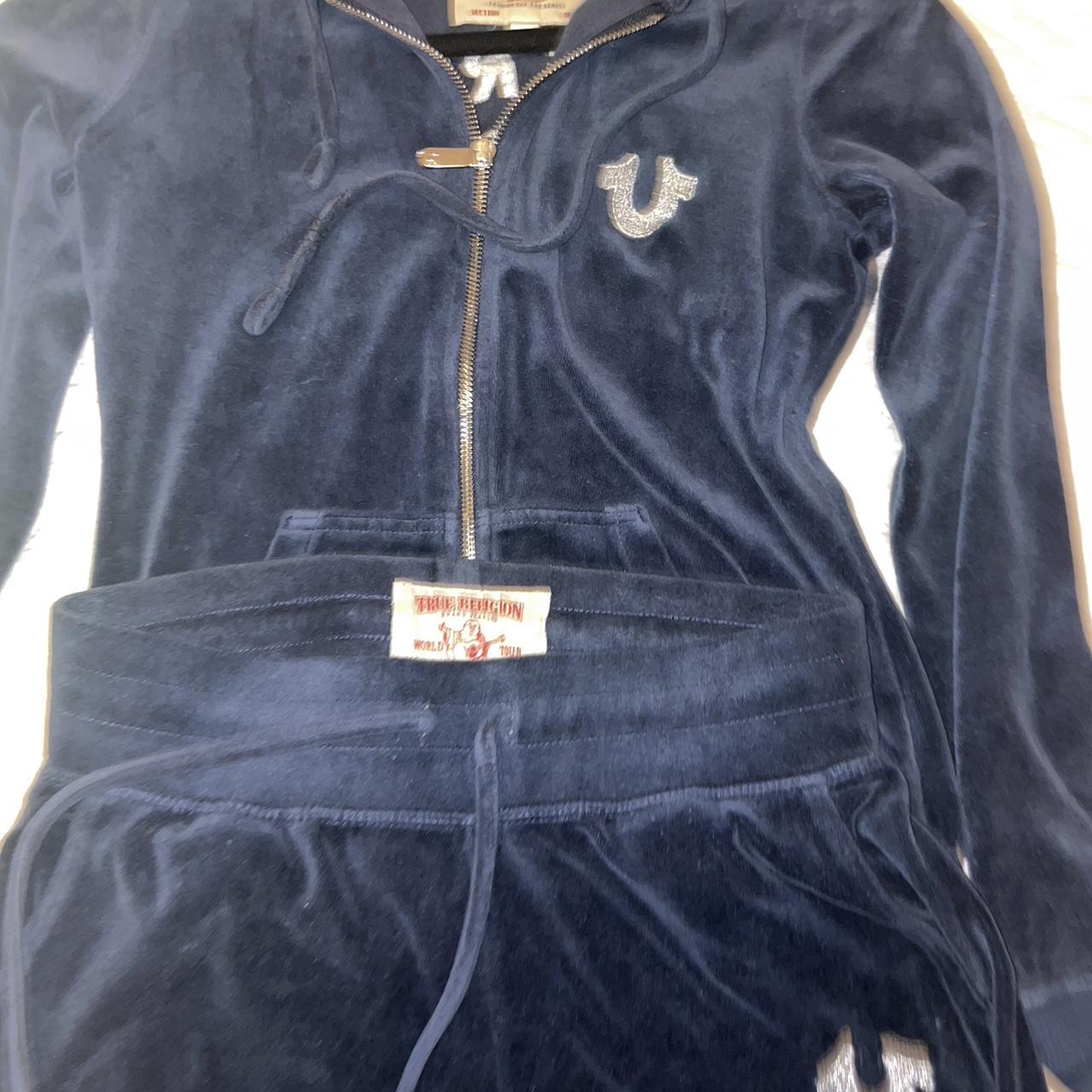 small tru religion set suede - Depop