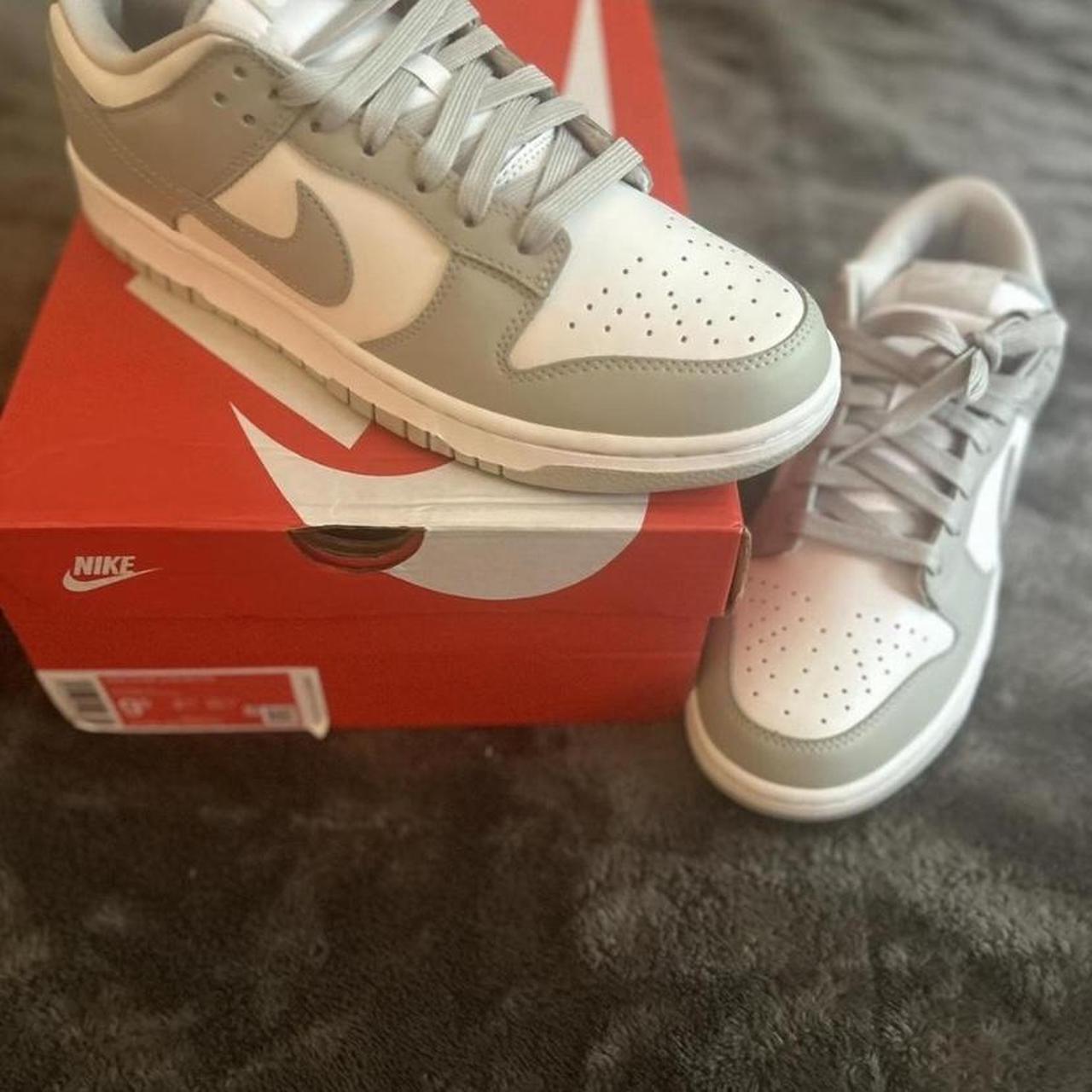 Grey Nike dunks new Send offers - Depop