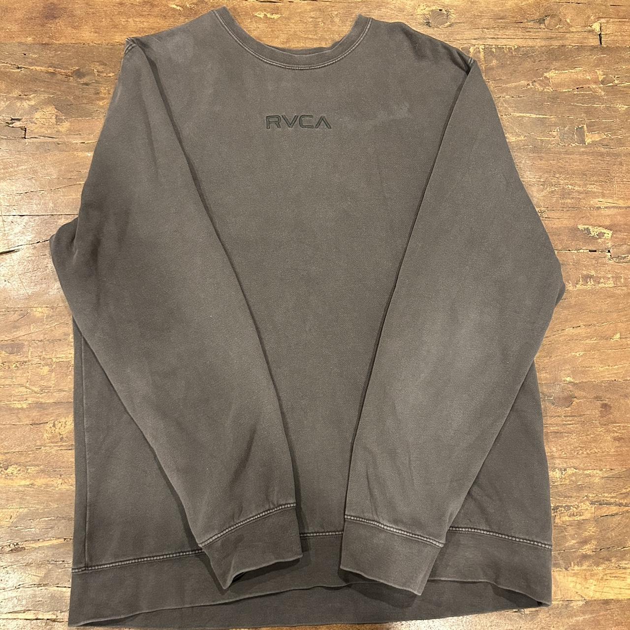 RVCA brown crew neck soft on inside but has a nice... - Depop