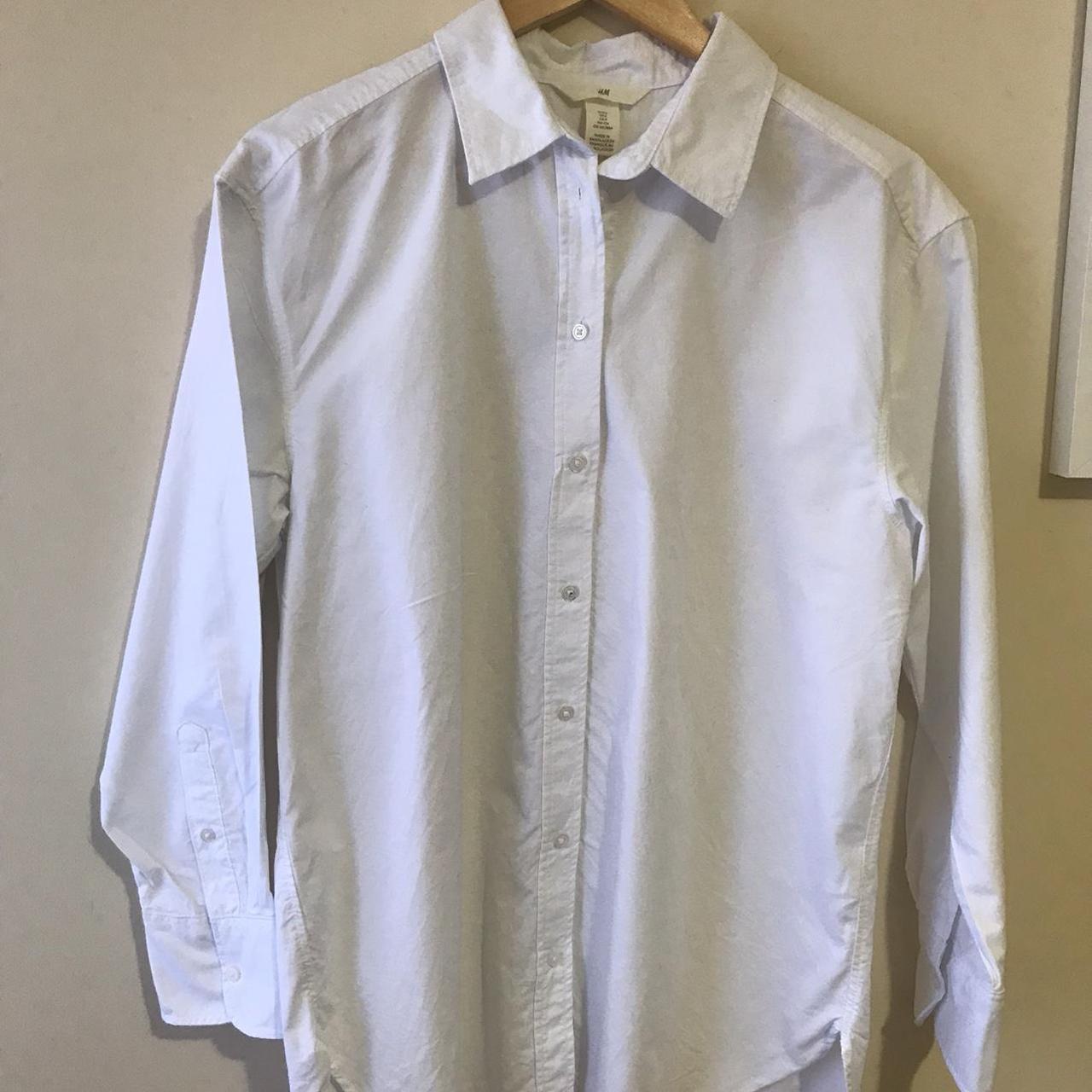 Classic tailored white work shirt from H&M, listed... - Depop