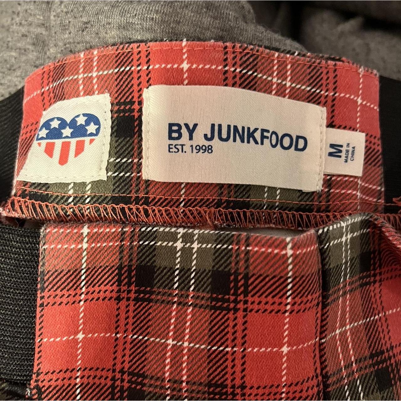 MEDIUM Junk food Target brand plaid pants black... - Depop