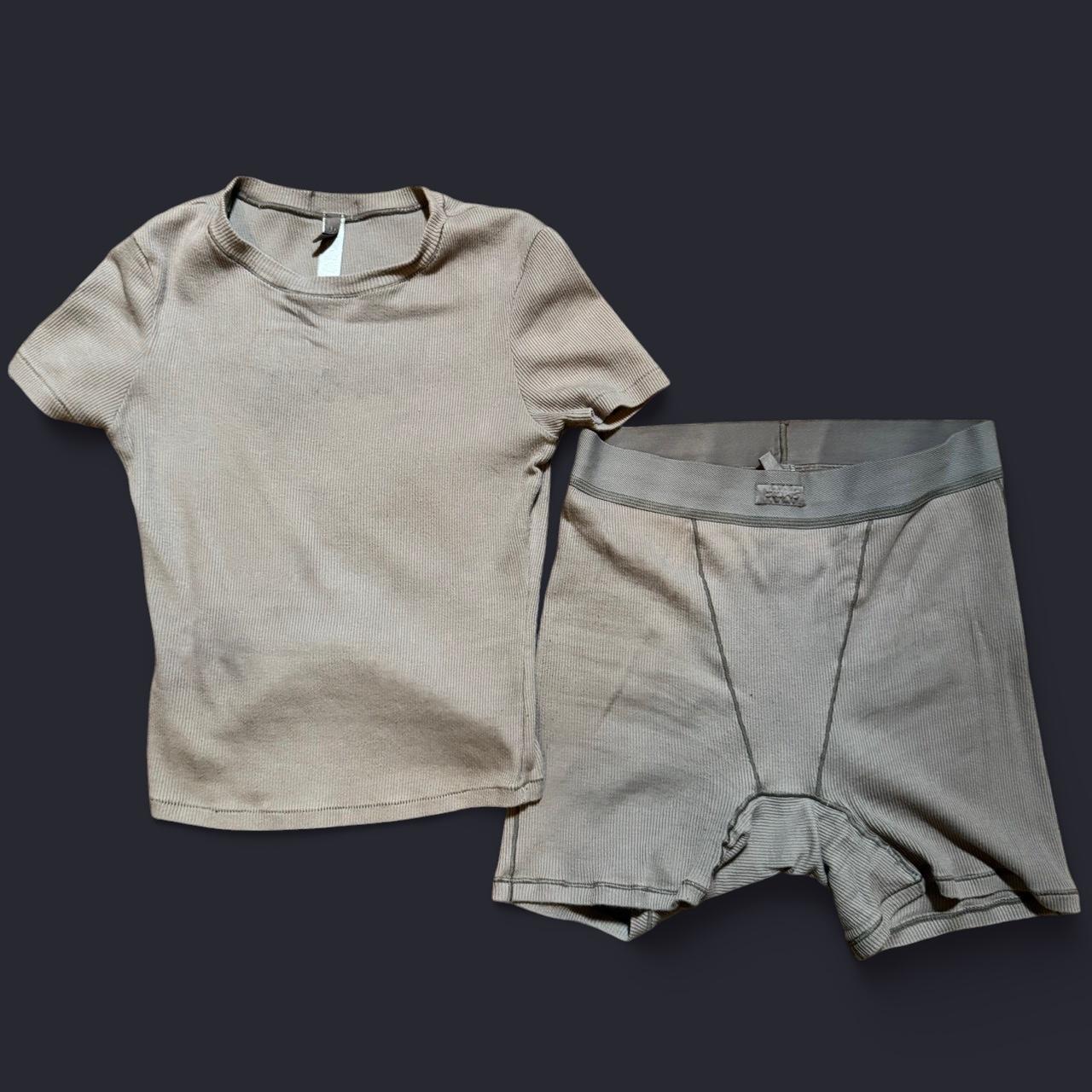 Grey Skims set size small Slight discolorations on... | Depop