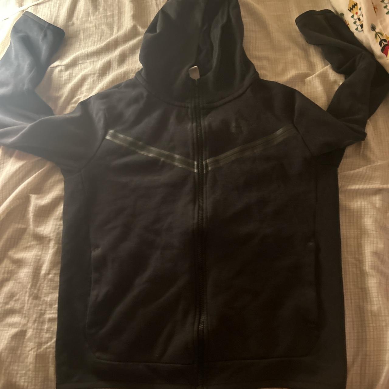 Black Nike tech fleece hoodie #fleecelove youth... | Depop