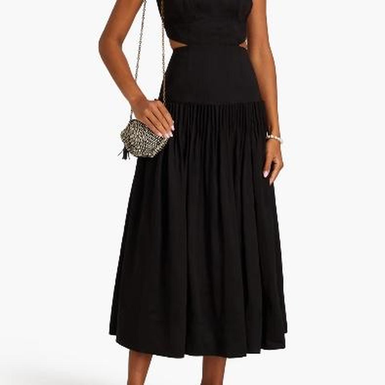 Aje Women's Audette Pleated cutout linen-blend Midi... - Depop