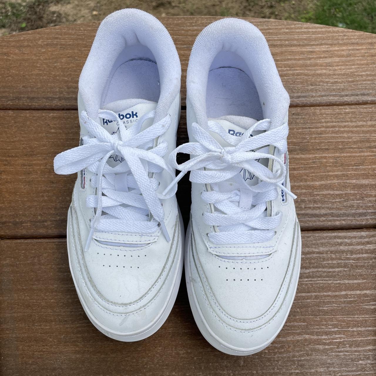 Reebok classic platform sneakers; new barely worn;... - Depop