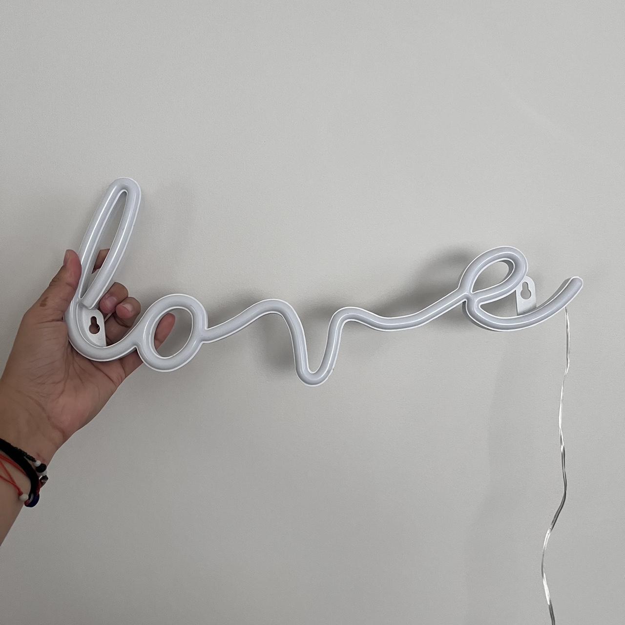 LED love coquette cursive room decor battery... - Depop
