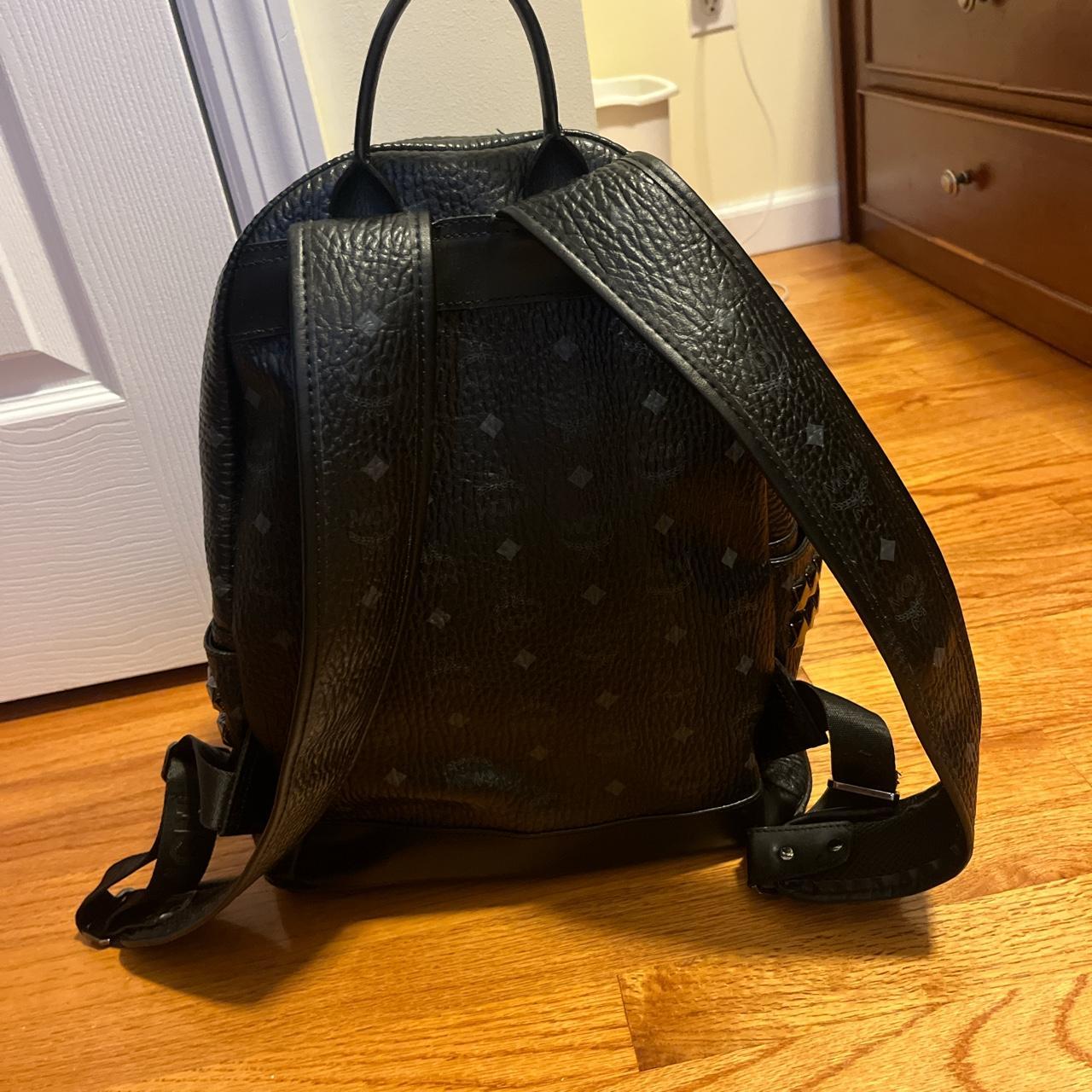 MCM studded backpack (black) - Depop