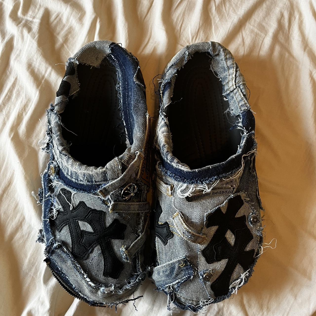 Chrome hearts denim crocs Will negotiate reasonably... | Depop