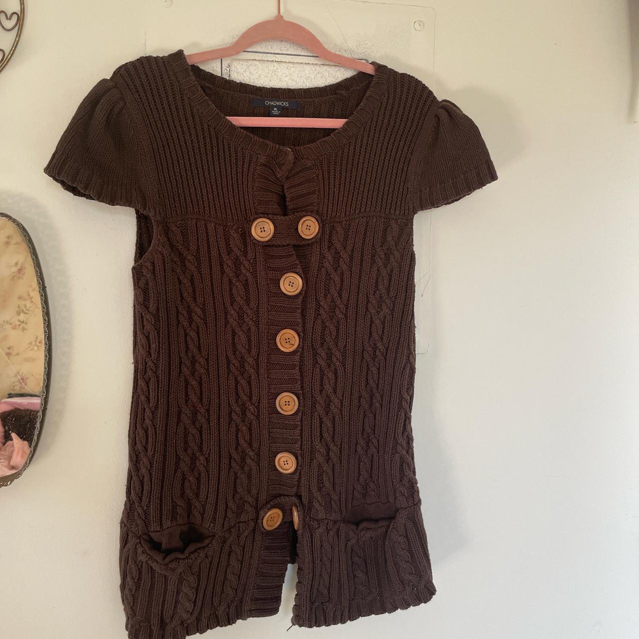 Fully knitted button down dress with front pockets.... - Depop