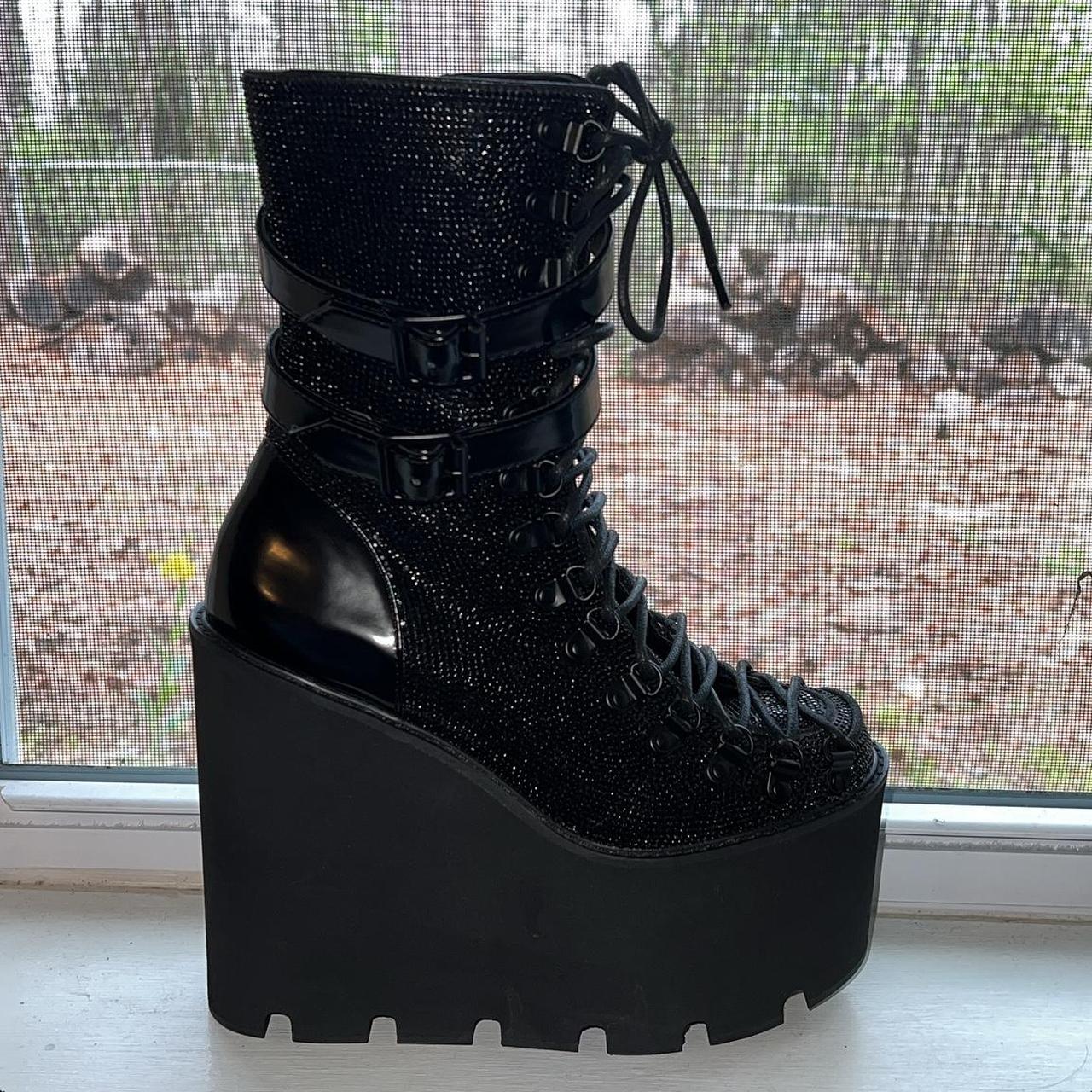 Club Exx Midnight Rhinestone Traitor Boots, Size... - Depop