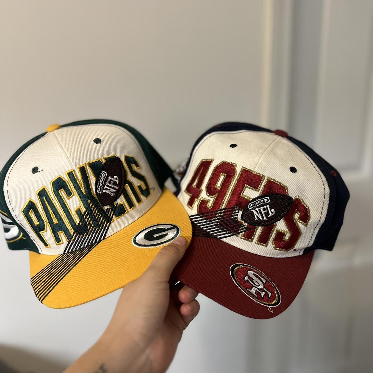 Vintage snapback hat Cap hat NFL Drew person 90s... - Depop