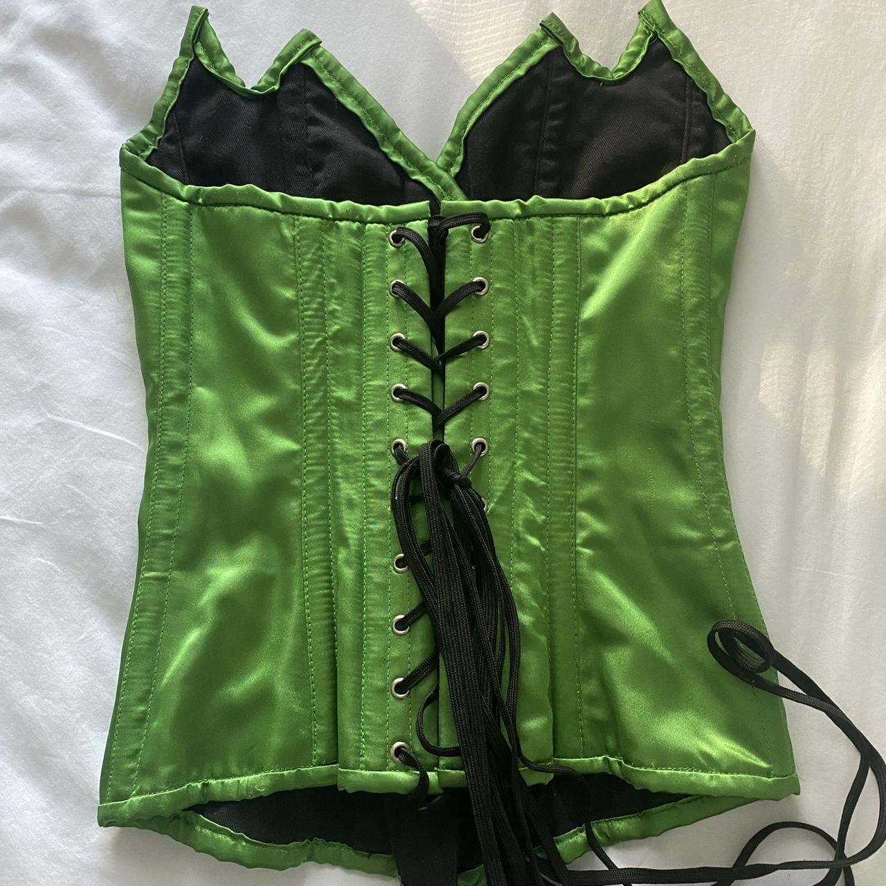 Green corset.🔥 ️worn once perfect condition ️size... - Depop