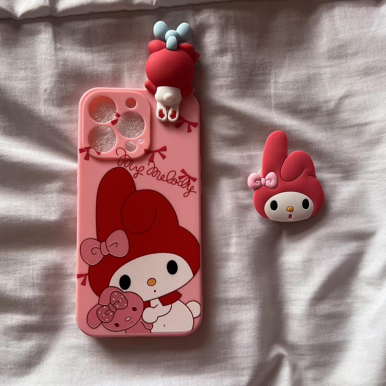 Sanrio My Melody iphone case + pop socket » for... | Depop