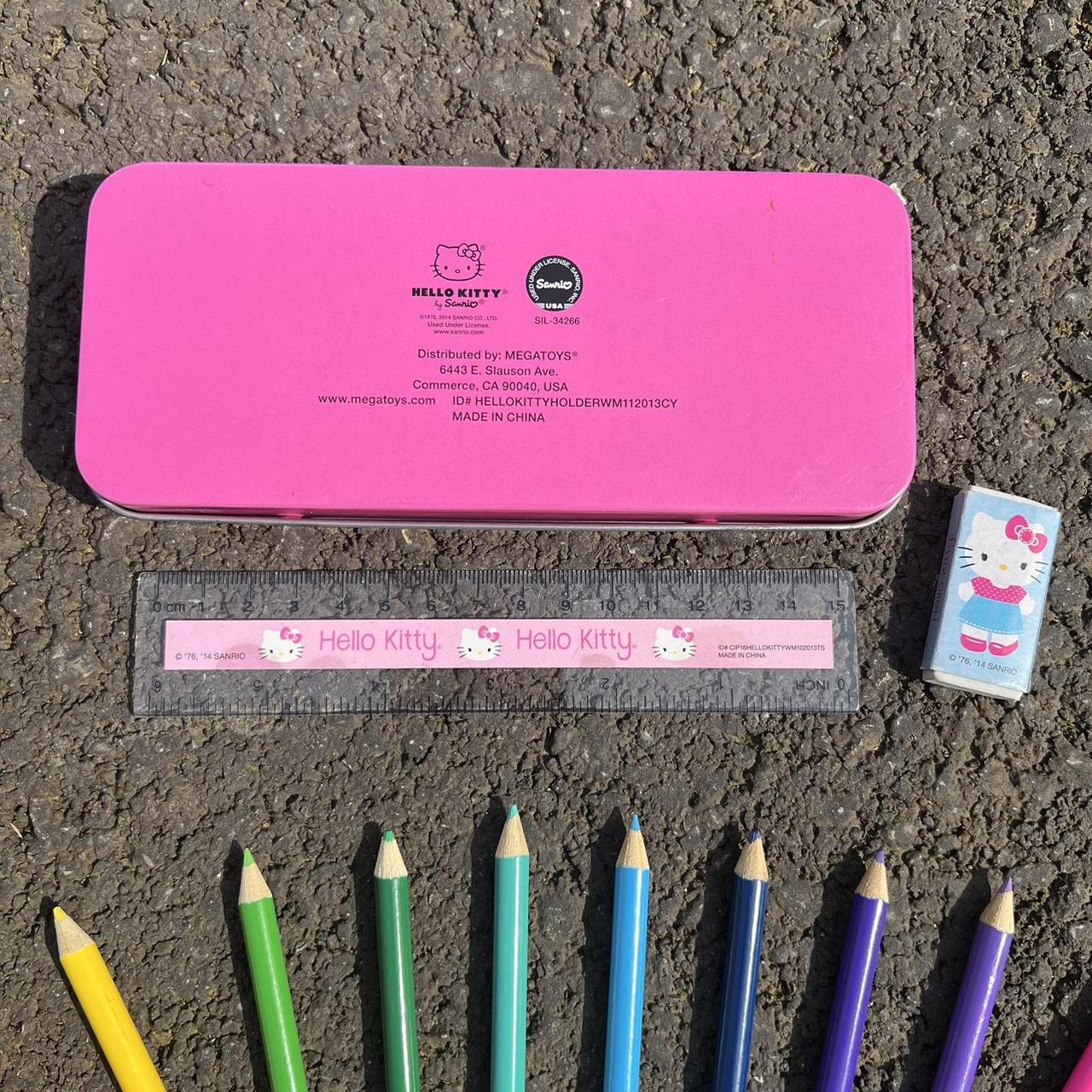Hello Kitty pencil case & accessories ️🌈 📐 14 mini... - Depop