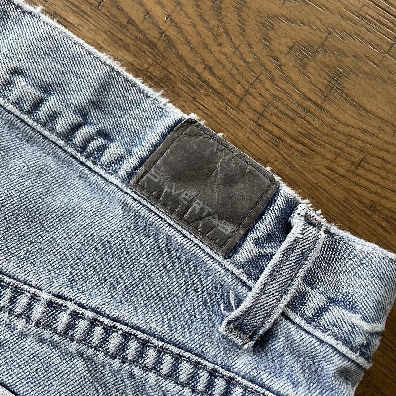 vintage baggy silvertab jeans size 38x32, insane... - Depop
