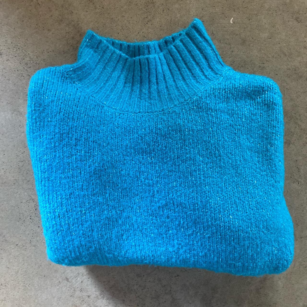 Blue Sweater / Jumper 🦋 beautiful, bright colour 🦋... | Depop