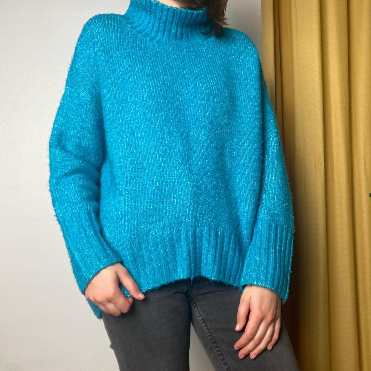 Blue Sweater / Jumper 🦋 beautiful, bright colour 🦋... | Depop