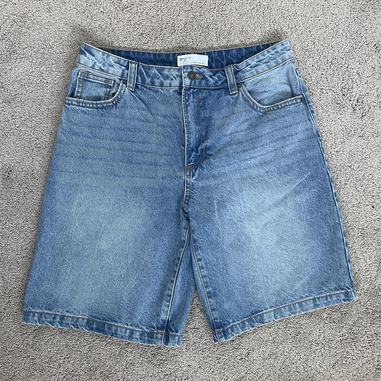 blue denim supre jorts never worn - in great... - Depop