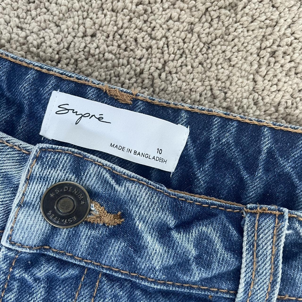 blue denim supre jorts never worn - in great... - Depop