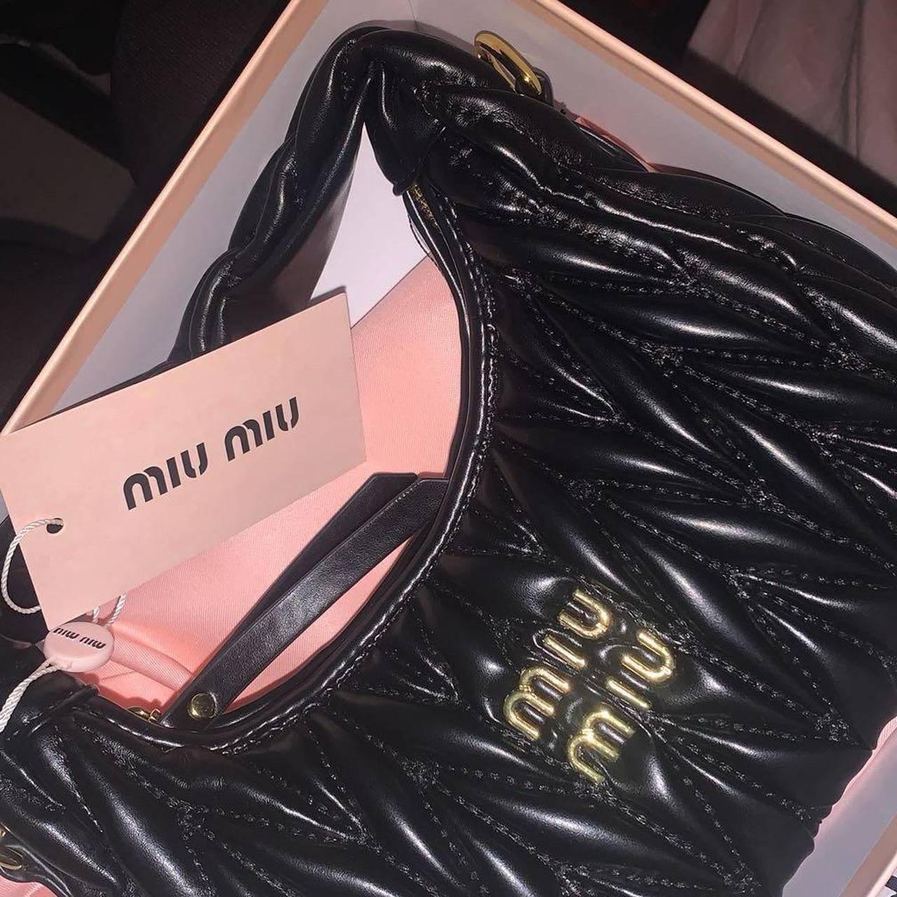 Miu Miu black and gold bag haven’t had the chance... - Depop