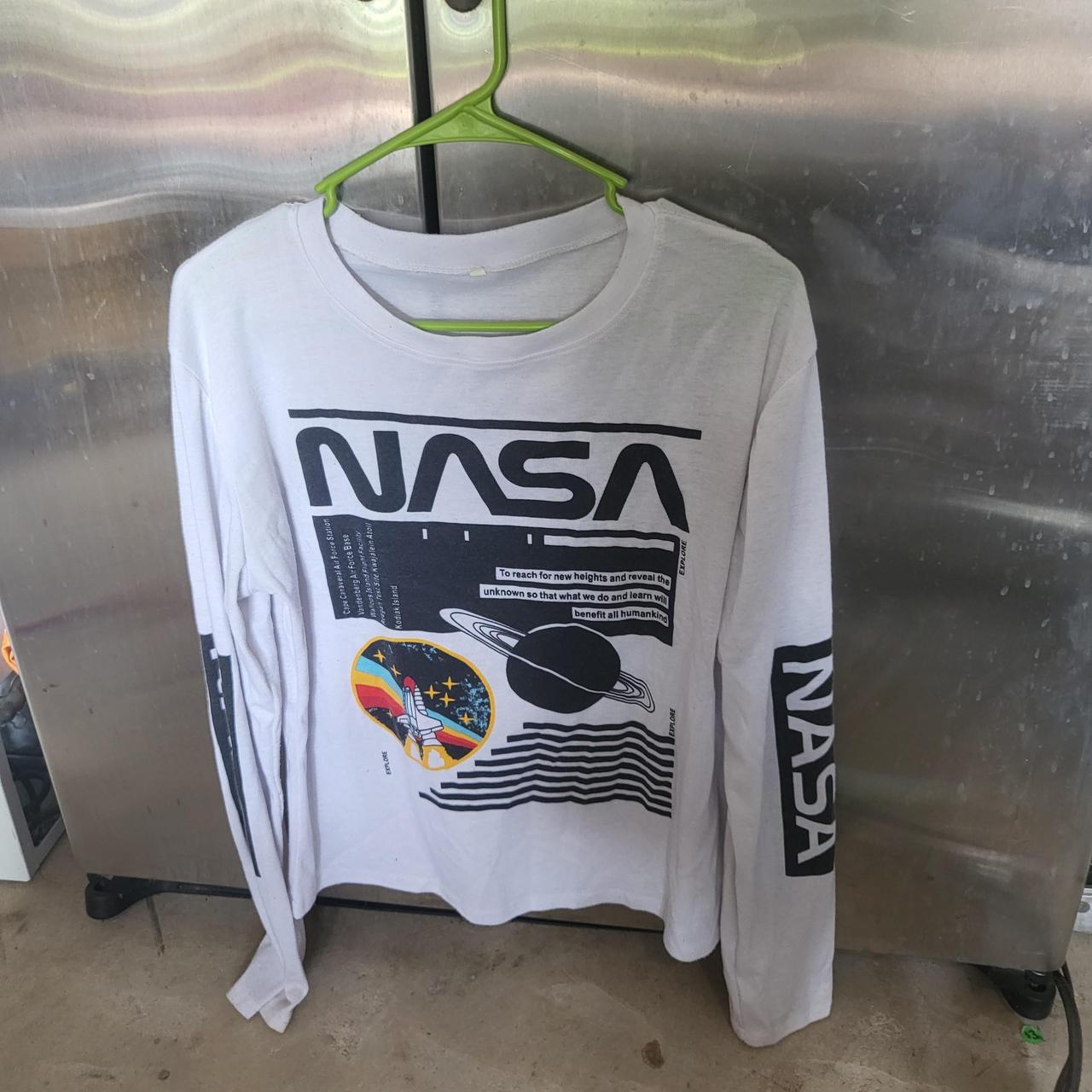 White long sleeve nasa shirt - Depop