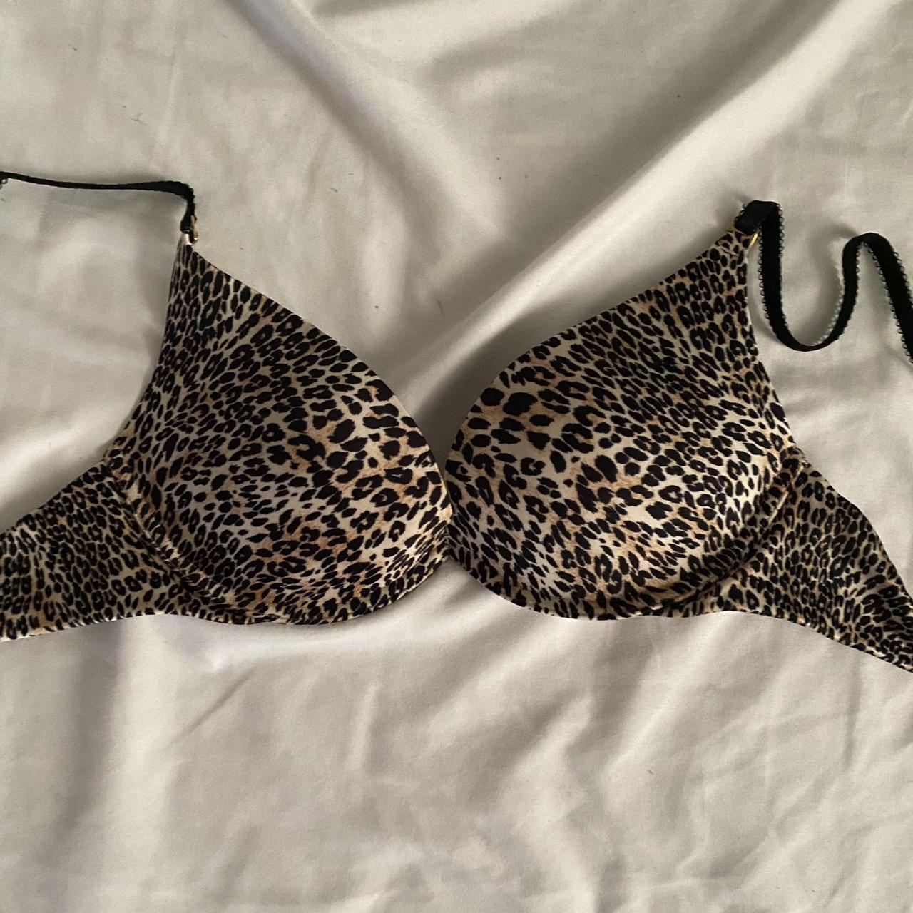 Victoria secret Leopard print push up bra with... | Depop