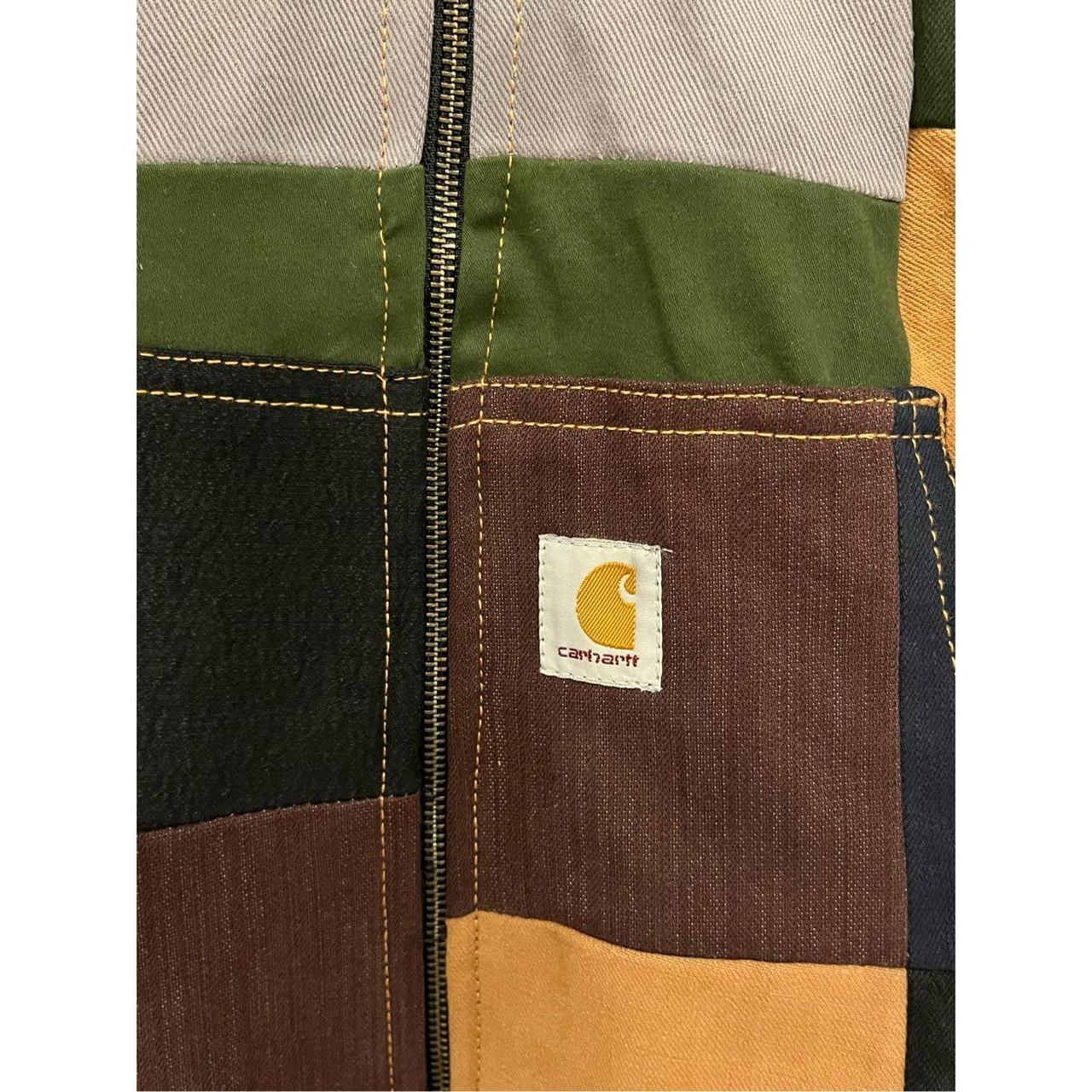 Carhartt Custom Reworked Color Block Jacket Size... - Depop