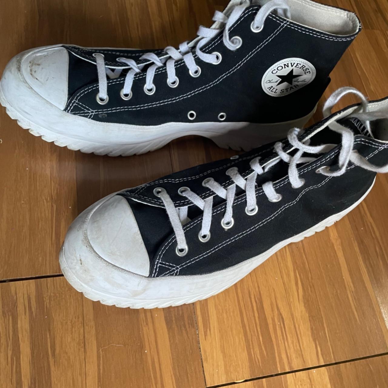 chunky converse chuck taylors. too big for me but... - Depop