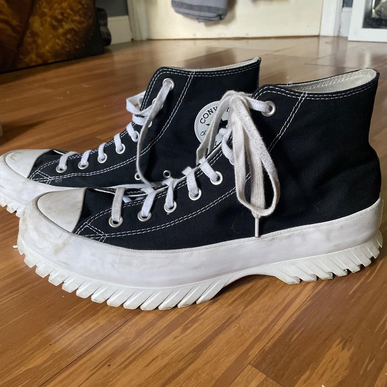 chunky converse chuck taylors. too big for me but... - Depop