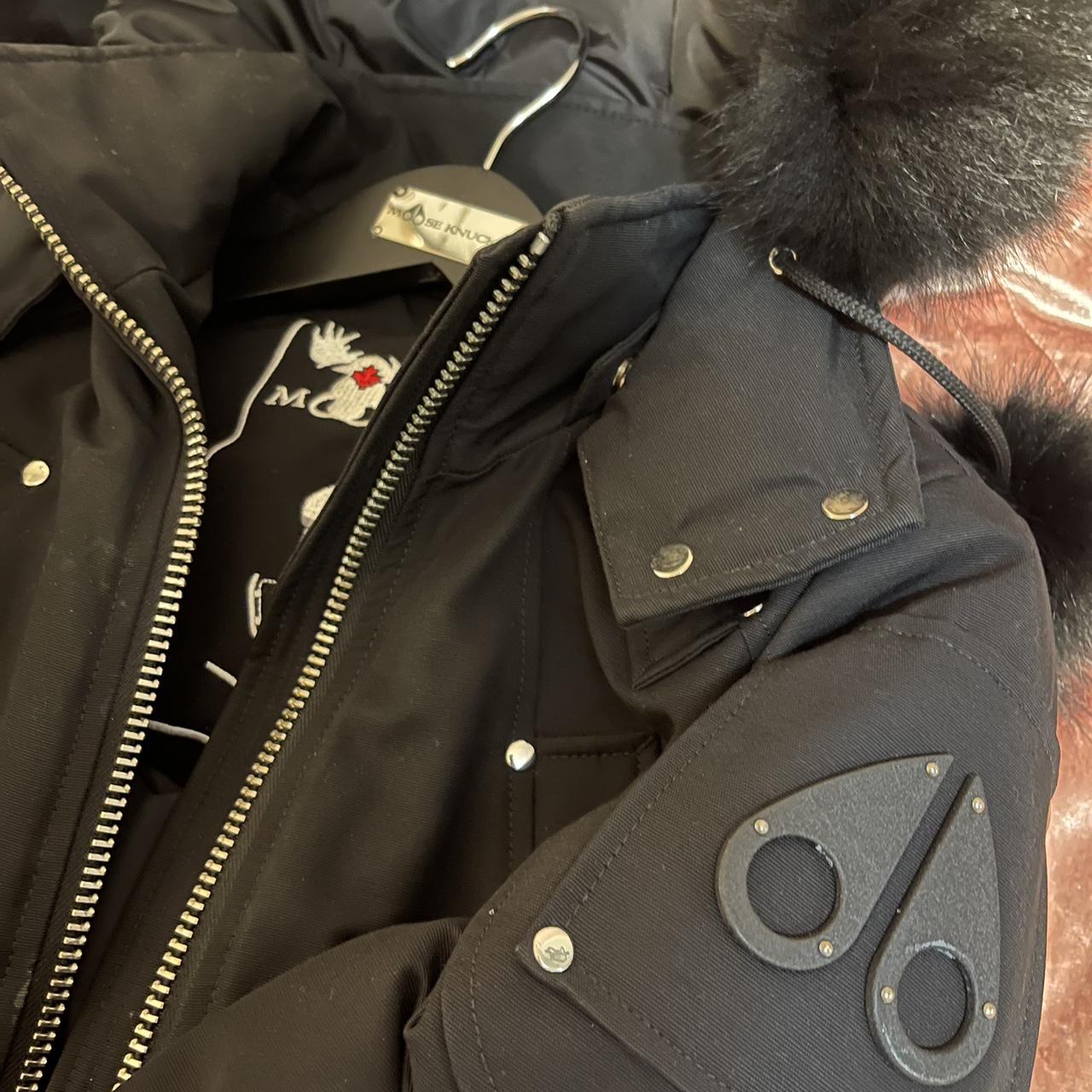 All black / black fur MOOSE KNUCKLE COAT Perfect... - Depop