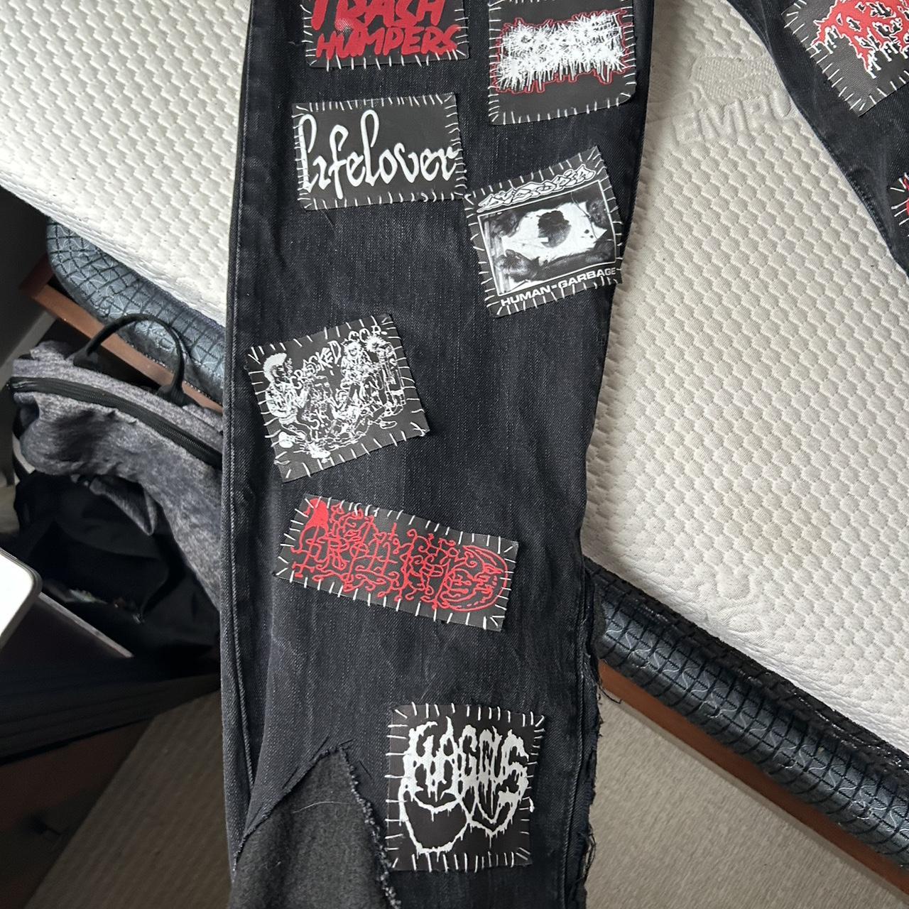 SEMATARY INSPIRED CRUST JEANS SIZE 33 WAIST DM ME... - Depop