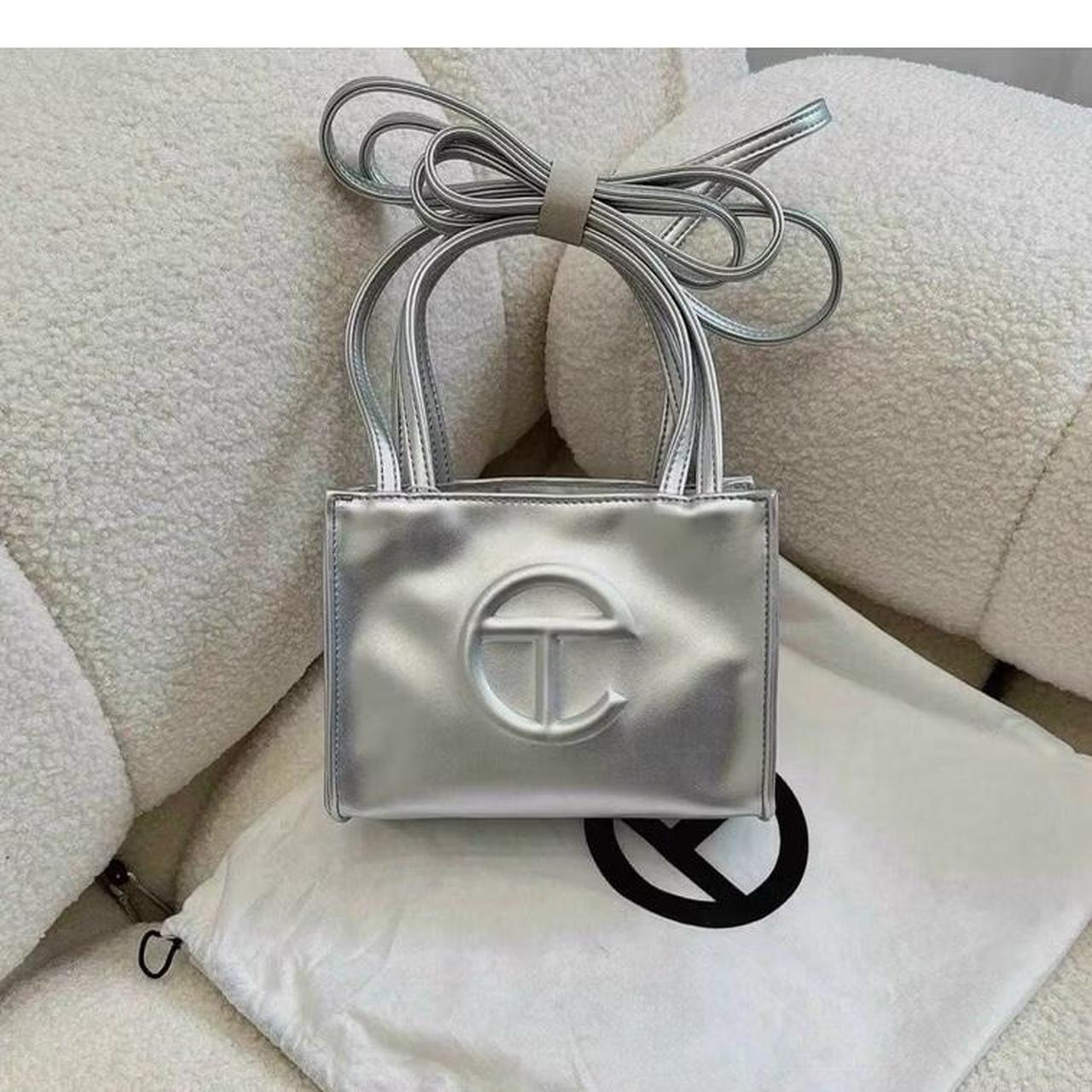 Silver Telfar mini bag #TelfarBag | Depop