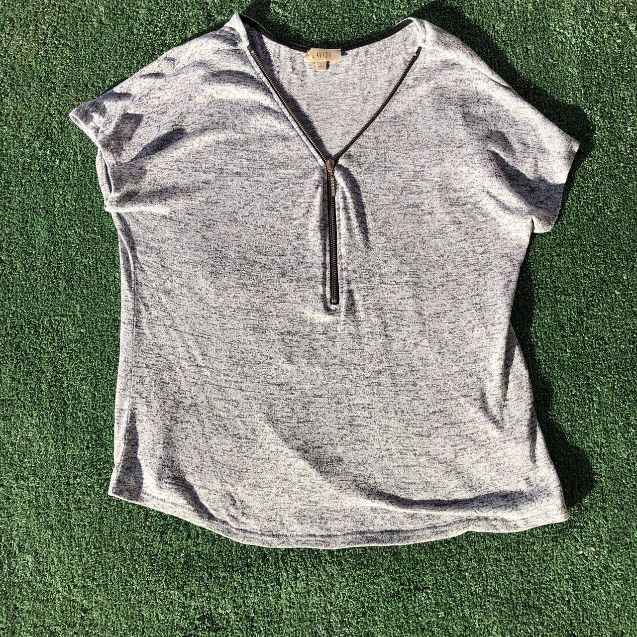 Lavish Women’s Shirt Grey Size L - Depop
