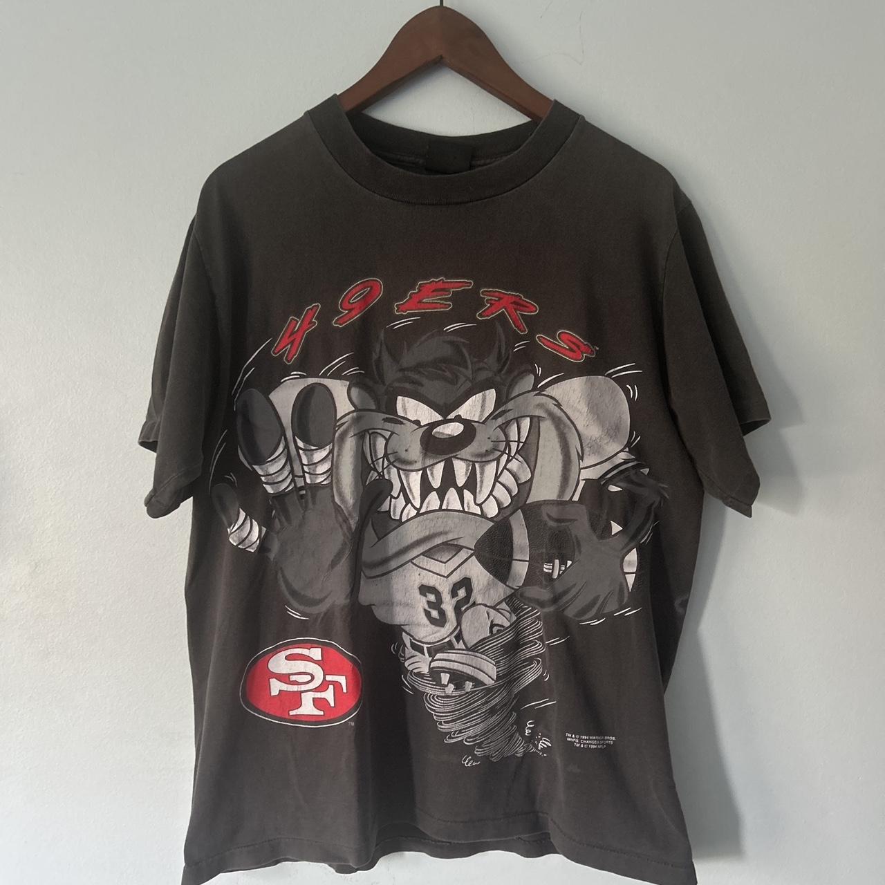 Men’s Vintage Faded black Taz 1994 49ers Football... - Depop
