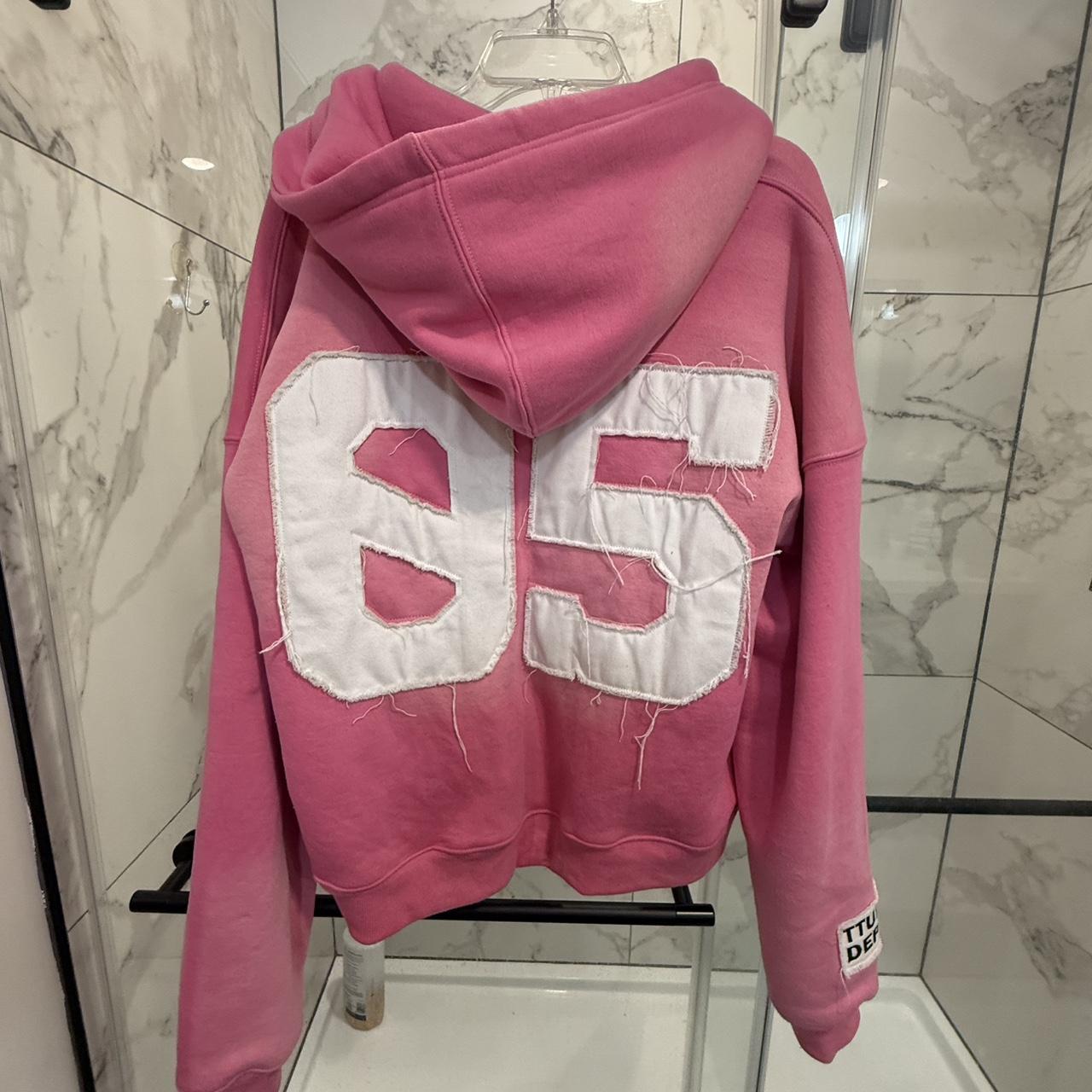 ttupo pink zip up worn once bought for 130... | Depop