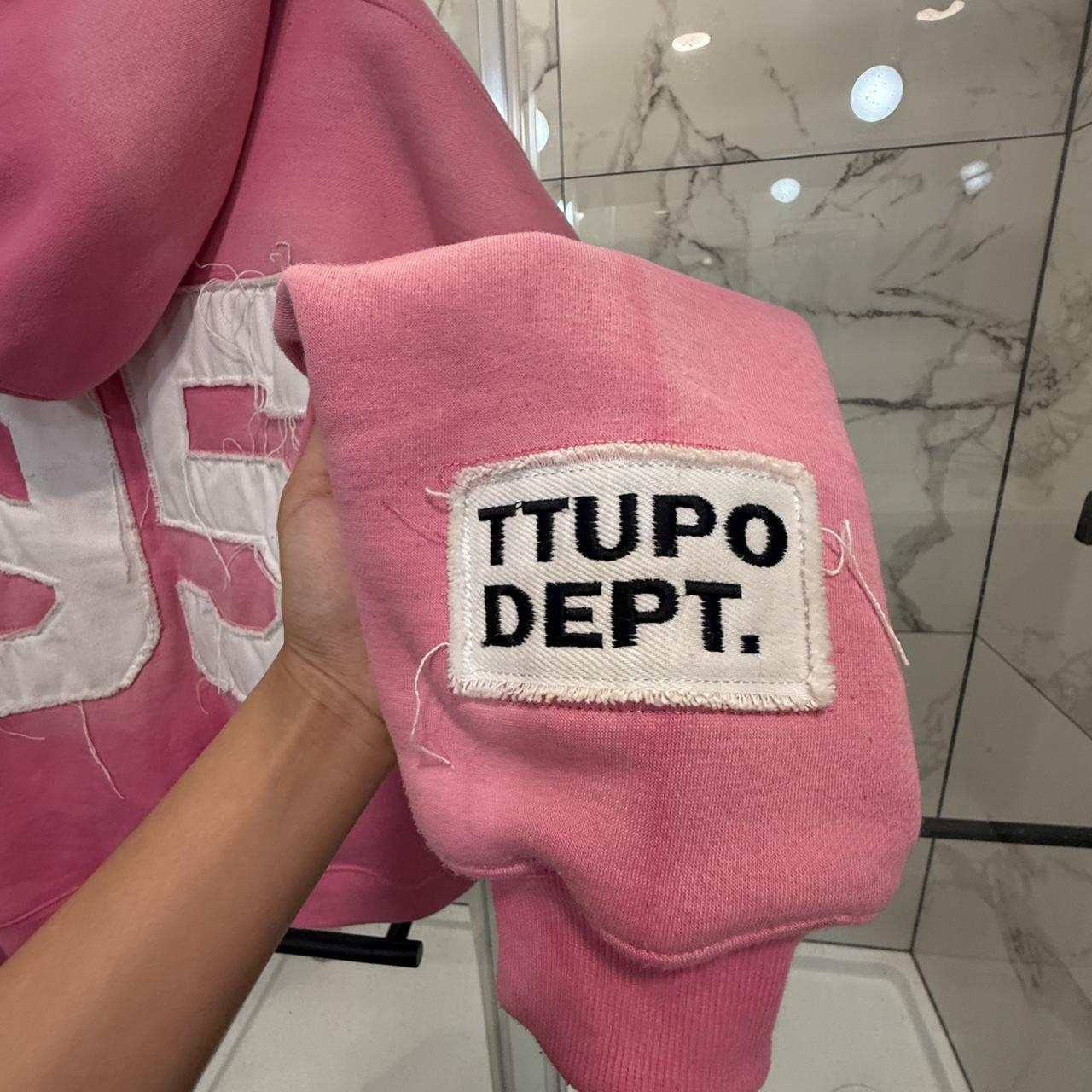 ttupo pink zip up worn once bought for 130... | Depop