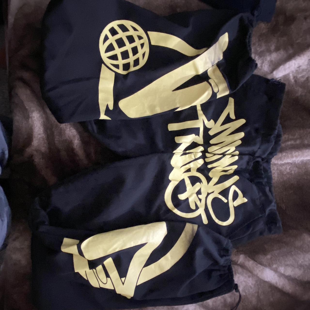 CARGO MINUS TWO JEANS drawl string waist and bottom... - Depop