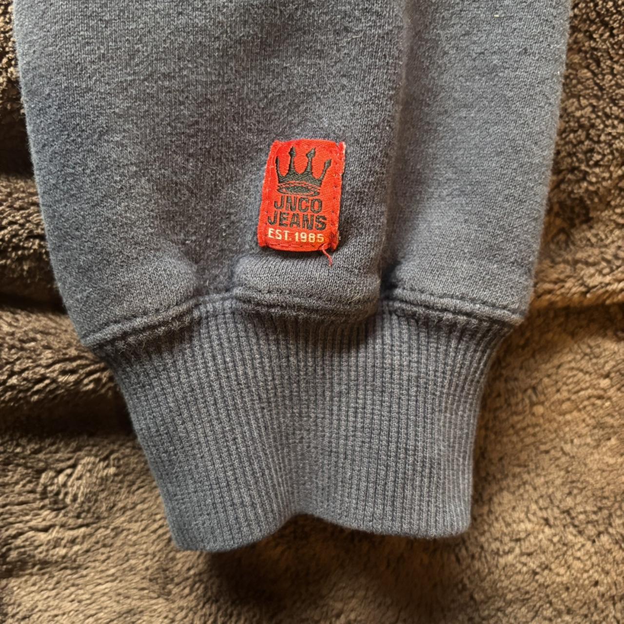 y2k jnco hoodie crazy designs on front and... | Depop