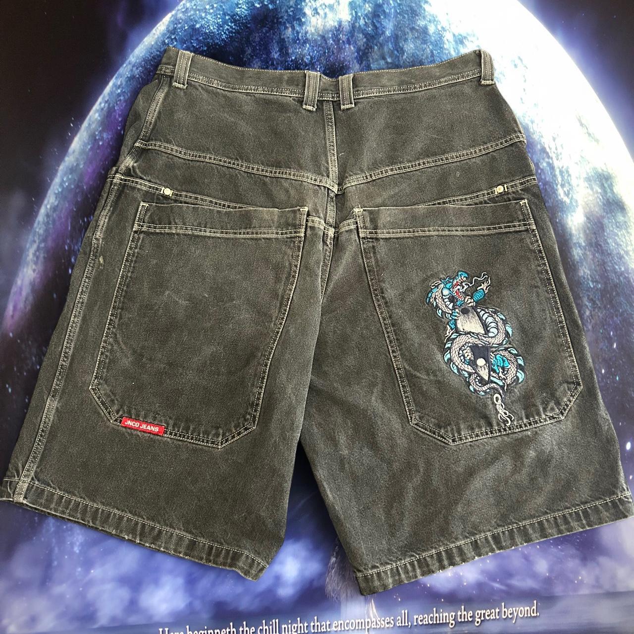 JNCO embroidered dragon jorts Size 40 No real... | Depop
