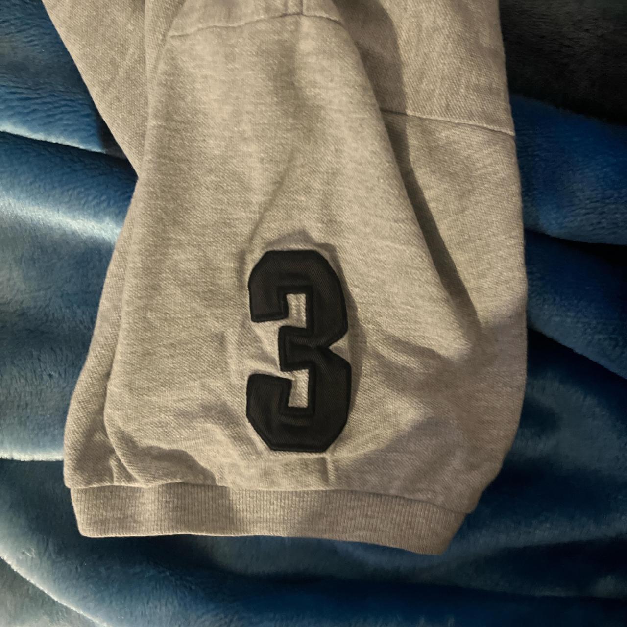 vintage grey polo -number 3 on right sleeve -size... - Depop