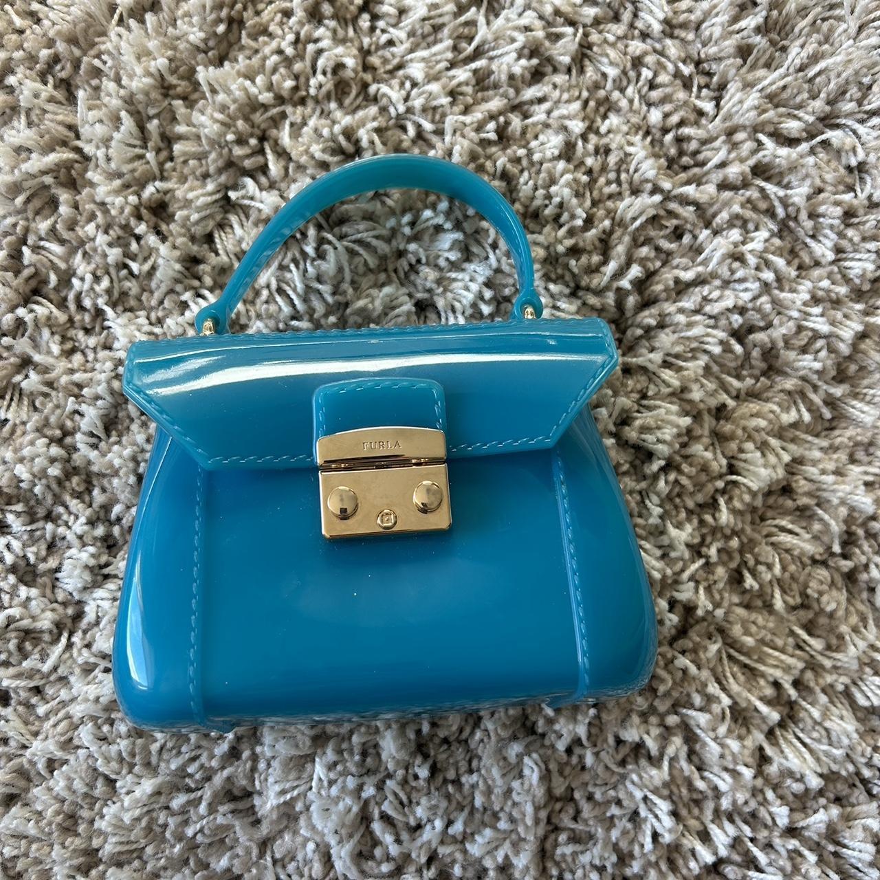 Authentic blue furla bag. Perfect for holding a... - Depop